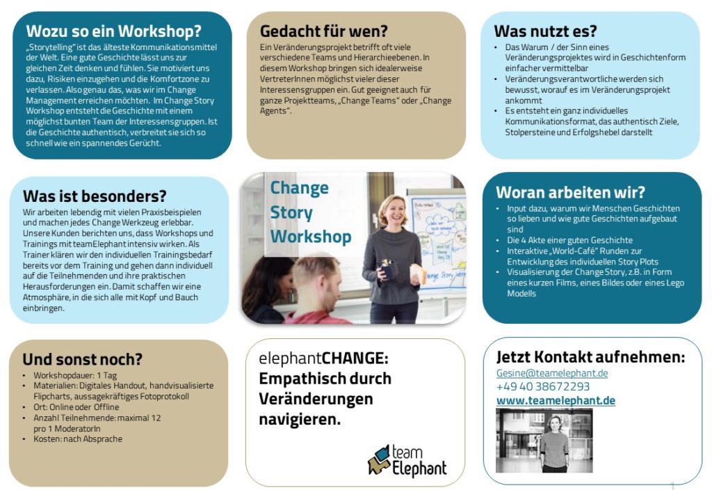 Change Story Workshop: Mitreißend Veränderungen vermitteln!
